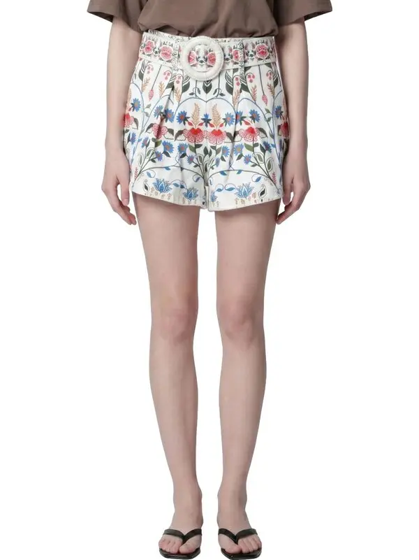 Farm Rio Printed Belted Shorts - Multicolor