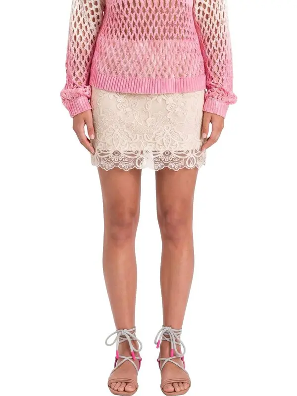 TWINSET Lace Skirt - White