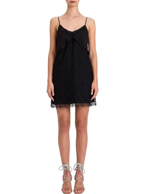TWINSET Lace Mini Dress - Black