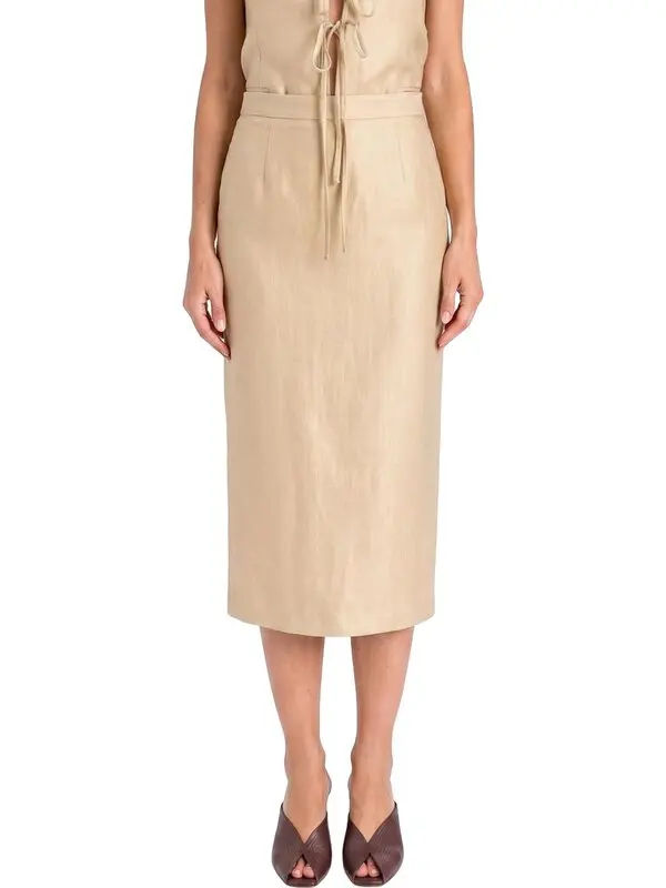 TWINSET Midi Skirt - Gold