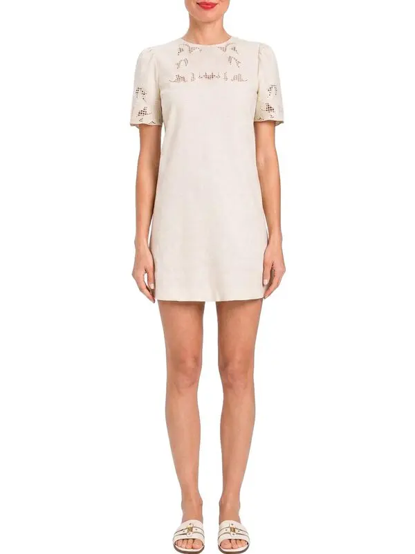 TWINSET Embroidered Lace Dress - Pearl