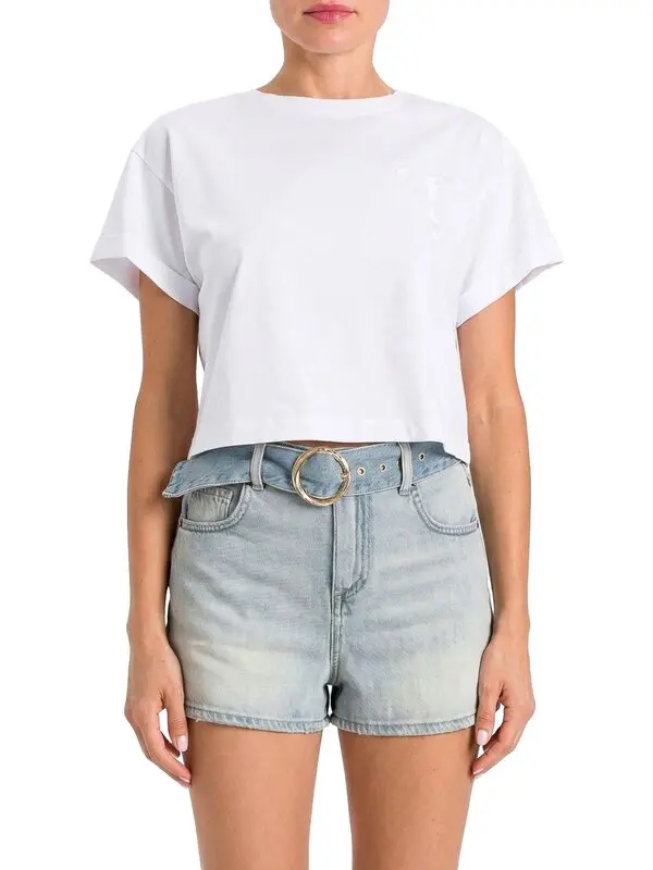 TWINSET Embroidered Cotton T-shirt - White