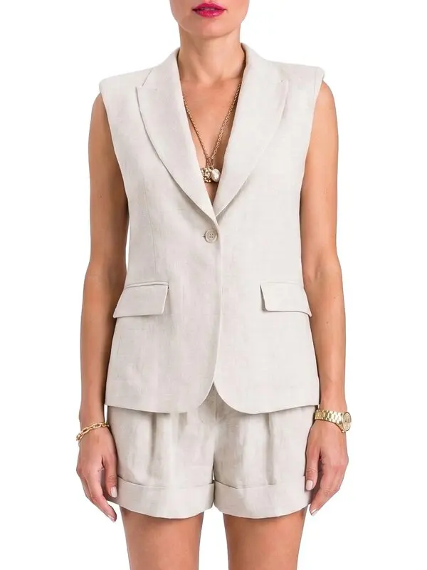 TWINSET Tailored Waistcoat - Natural