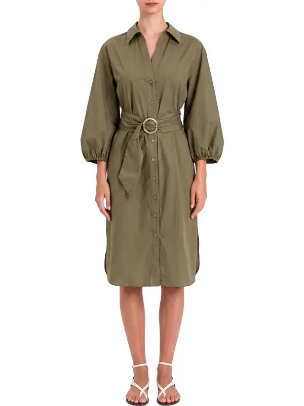 TWINSET Shirt Dress With Belt - Green
