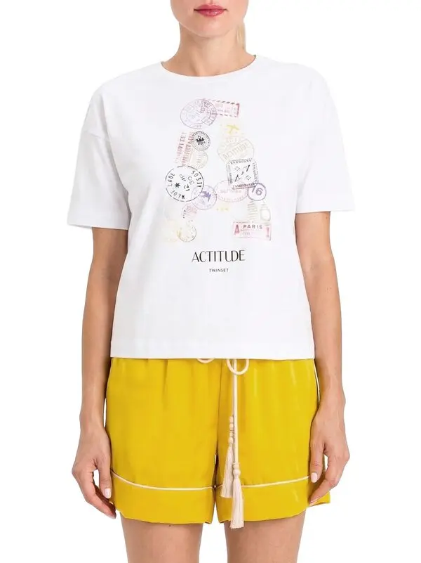 TWINSET Printed T-shirt - White