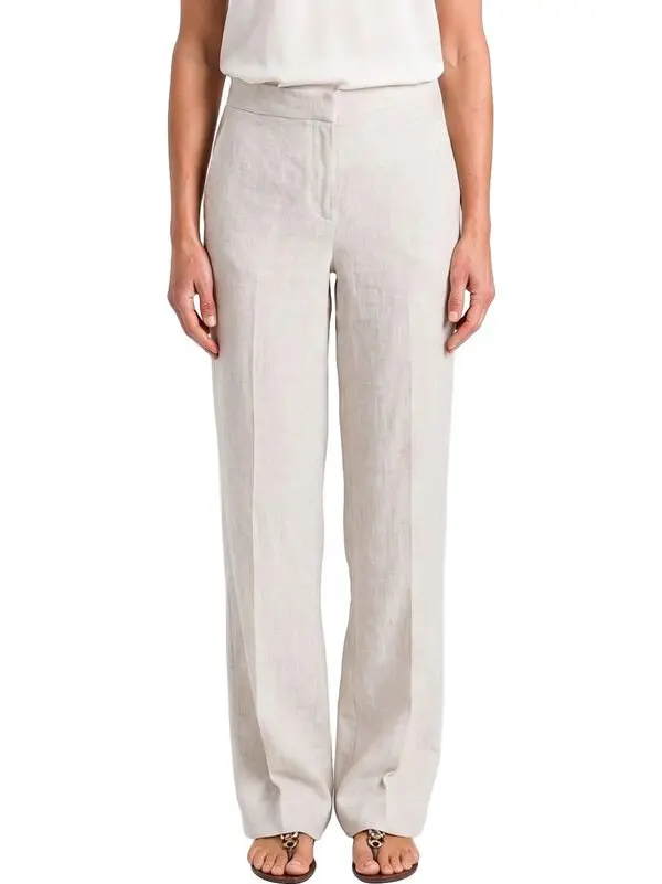 TWINSET Tailored Linen Trousers - Natural