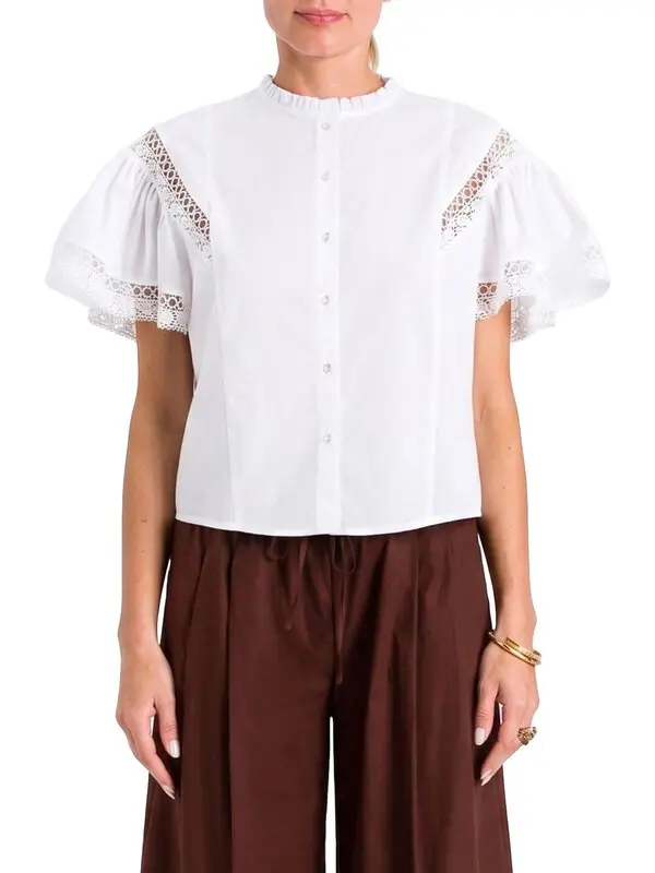 TWINSET Lace Detail Blouse - White