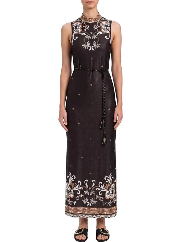 TWINSET U & B Sleeveless Maxi Dress - Black