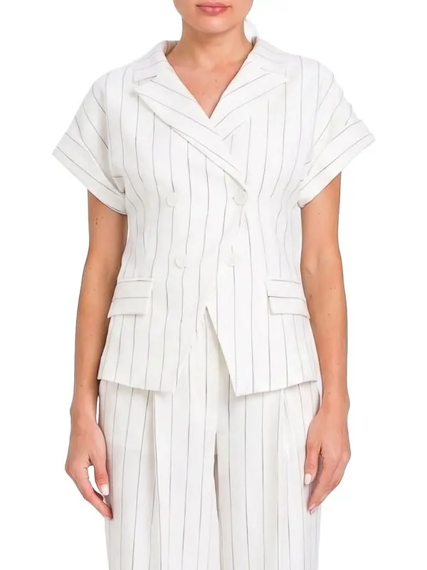 TWINSET Double Breasted Jacket - White