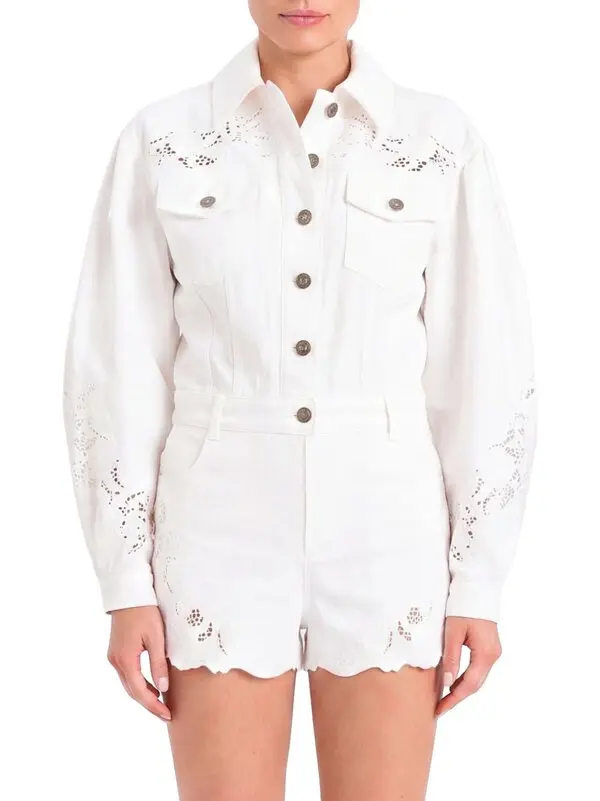 TWINSET Embellished Lace Jacket - White