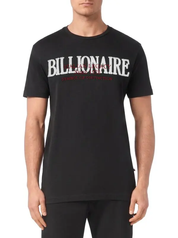 BILLIONAIRE Cotton T-shirt With Logo - Black