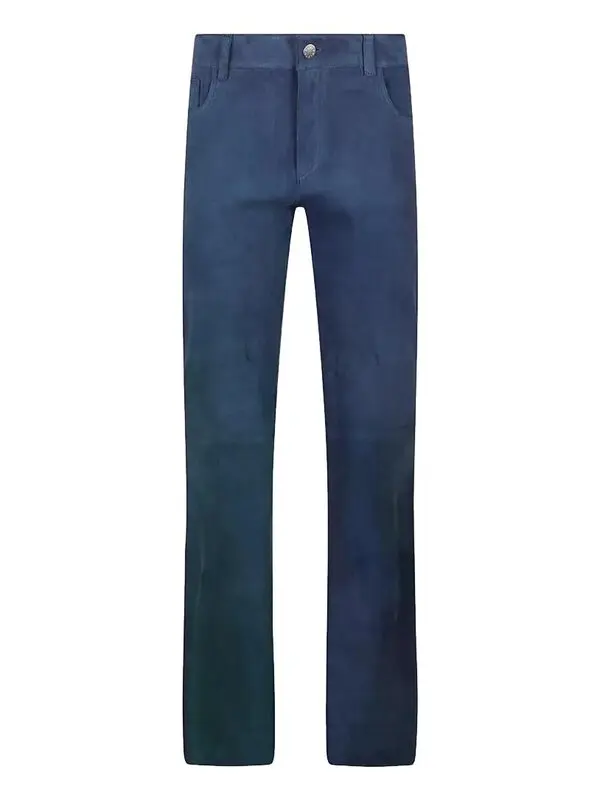 Stouls Paulonia Suede Flared Trousers - Blue