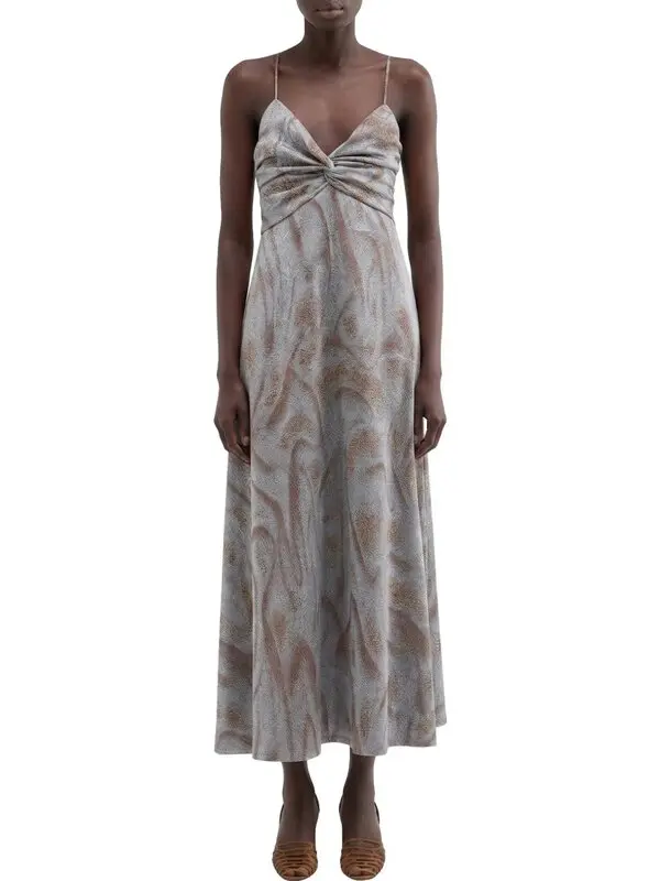 MARGHERITA MACCAPANI Knotty Dress In Organic Cotton Blend - Sand