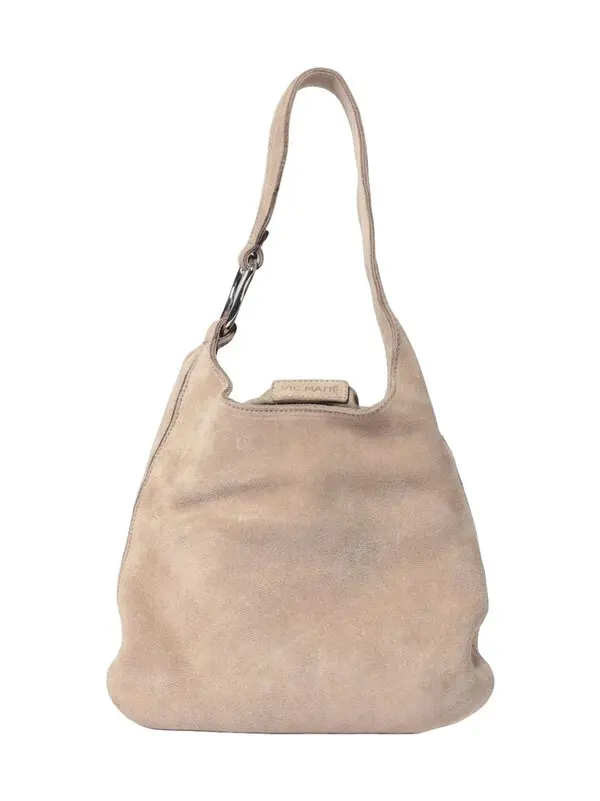 VIC MATIE Suede Shoulder Bag - Safari
