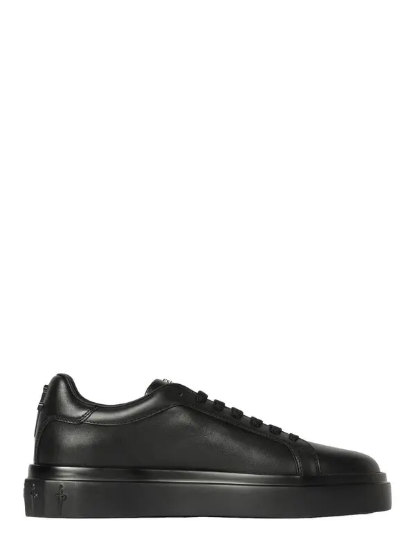 Paciotti Lace-up Leather Sneakers - Black
