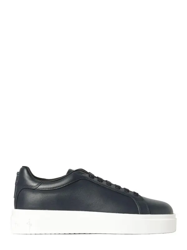 Paciotti Smooth Leather Low Top Sneakers - Navy