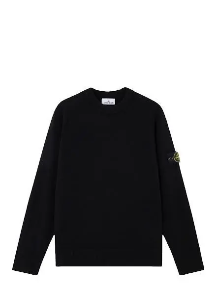 Stone Island Rws Geelong Wool Crewneck Sweater - Black