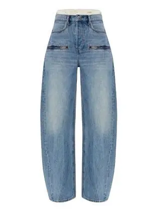 Alexander Wang Horizontal Zips Silk Float Jeans - Authentic Light Indigo