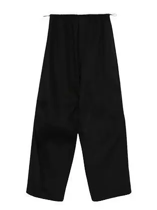 Alexander Wang Articulated Knee Midrise Logo Elastic Pants - Black