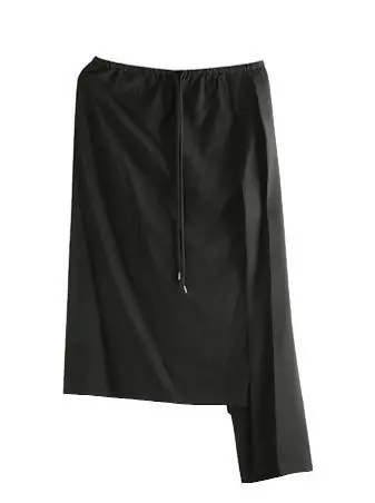 Yohji Yamamoto Asymmetrical Layered Skirt - Black
