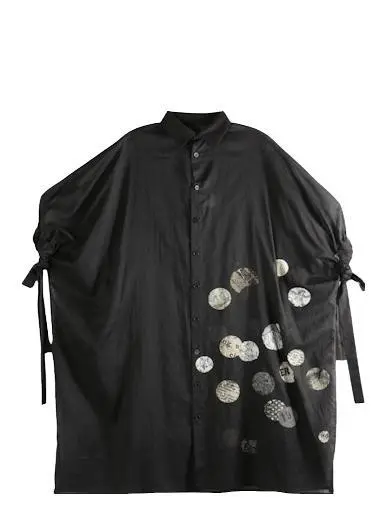 Y’s Shirt With Graphic Detail - Black