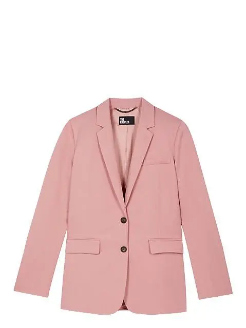 The Kooples Lyocell, Linen And Cotton Blazer - Blush