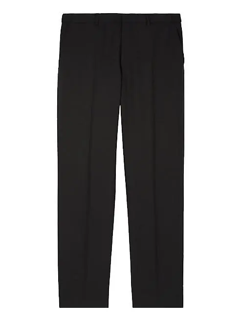 The Kooples Straight-leg Regular-fit Wool Trousers - Dark Navy