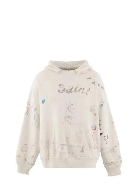 SAINT MXXXXXX Coco Double Face Hoodie - White