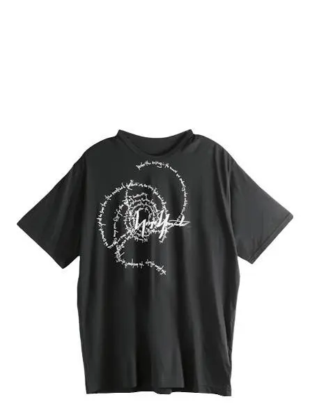 Yohji Yamamoto Swirl Graphic T-shirt - Black