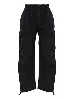 Alexander Wang Midrise Cargo Pants With Internal Logo Elastic - Jet Black