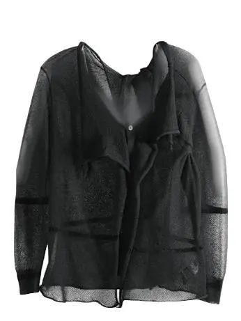 Yohji Yamamoto Draped Cardigan - Black
