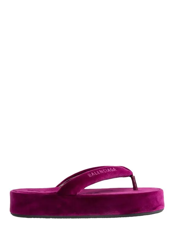 Balenciaga Platform Thong Sandals - Purple