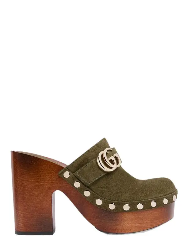 Gucci Platform Clogs - Green