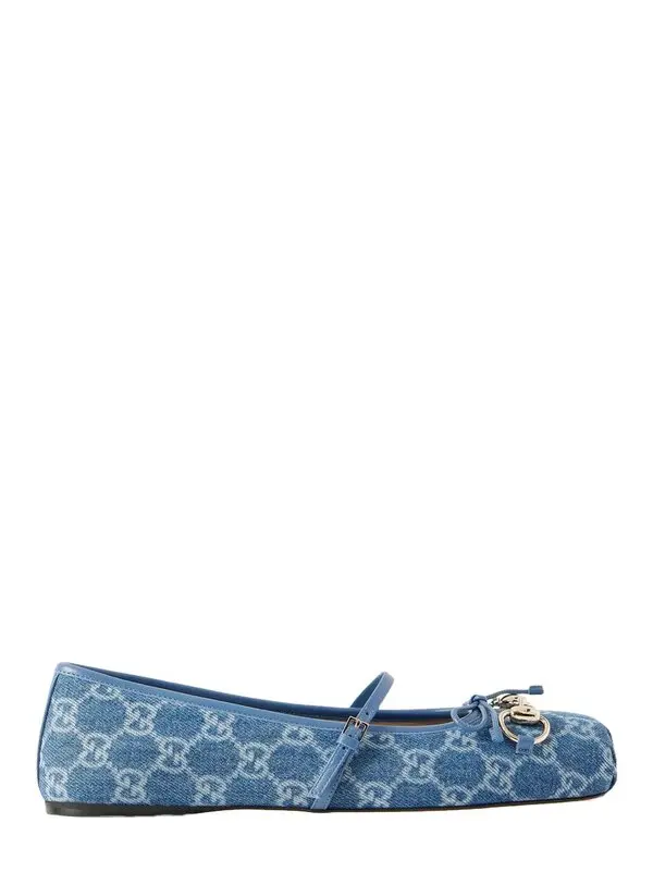 Gucci Horsebit Ballet Flats - Blue