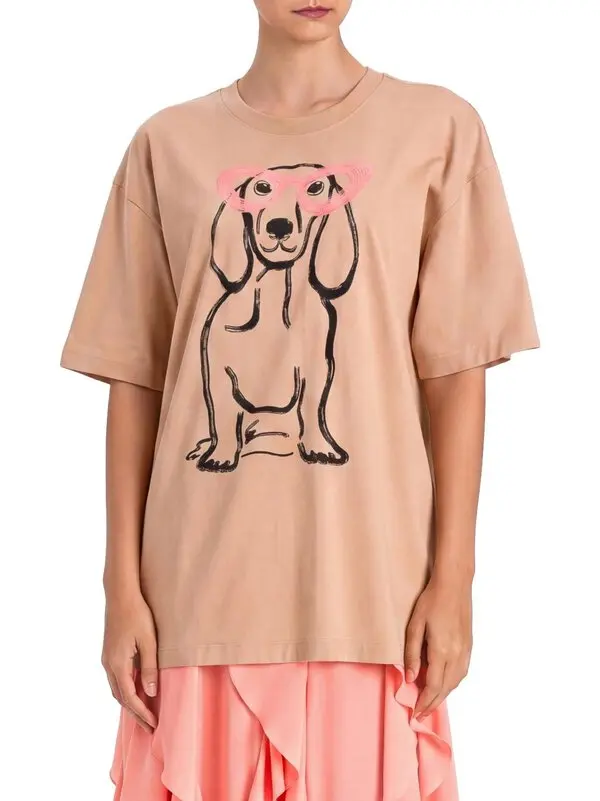 TWINSET Graphic Print T-shirt - Dove Grey