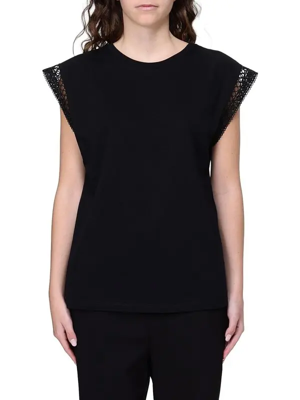 TWINSET T-shirt With Lace Detail - Black