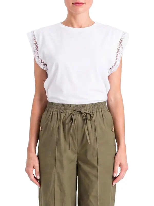 TWINSET T-shirt With Lace Detail - White