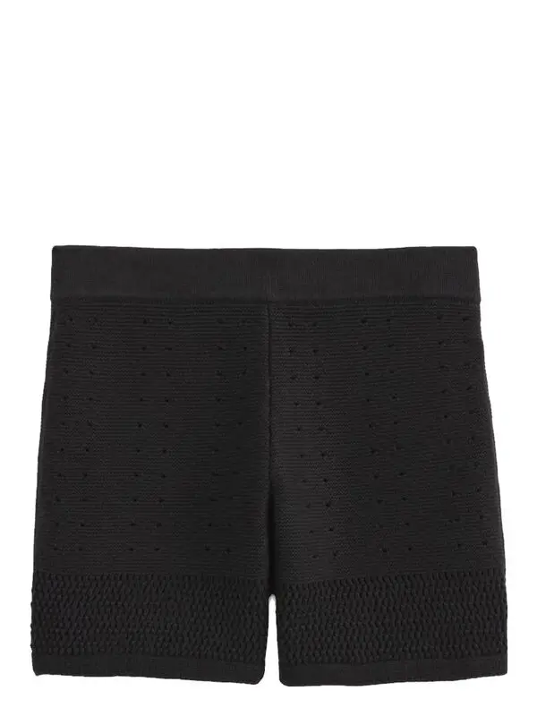 Everlane Open-knit Cotton Shorts - Black