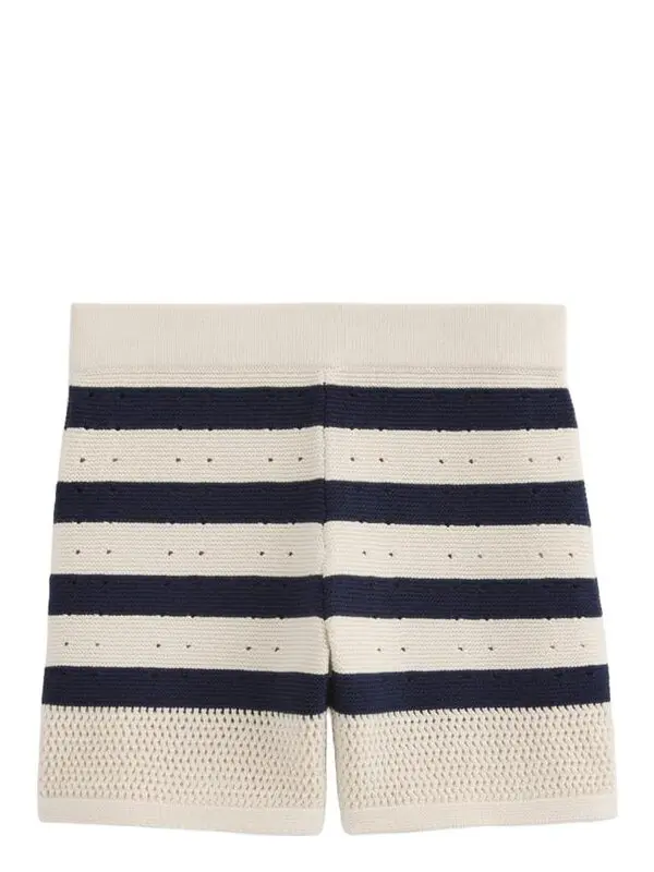 Everlane Open-knit Striped Short - Canvas/navy