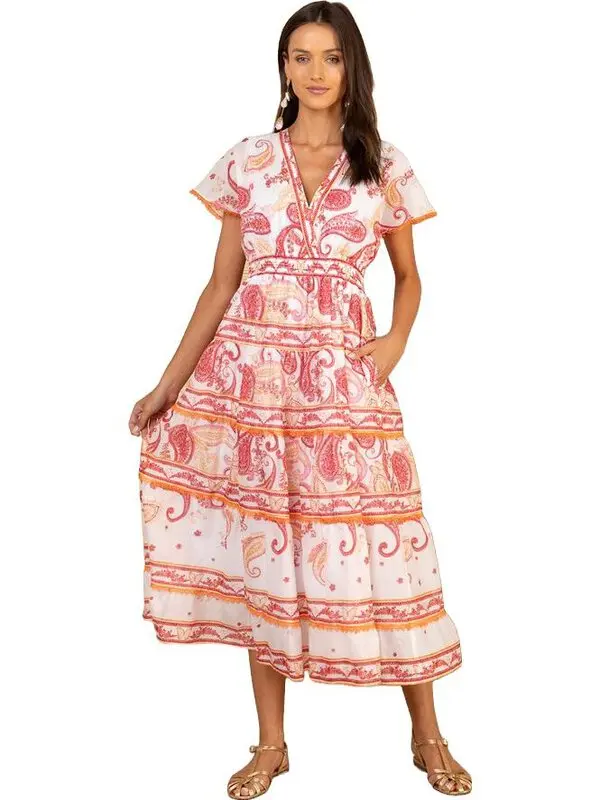 Hale Bob Azeneth Midi Dress - Pink