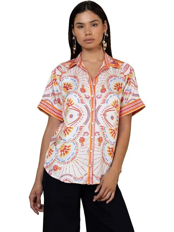 Hale Bob Aviara Silk Shirt - Neutral