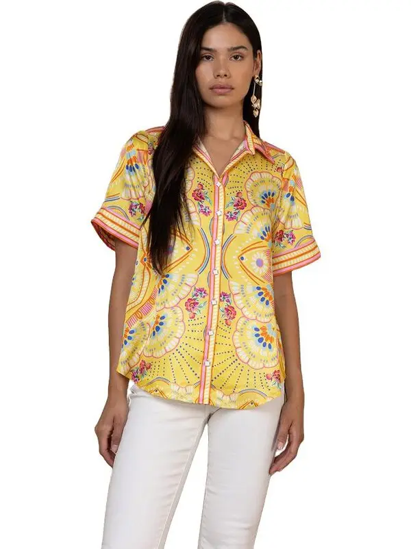 Hale Bob Aviara Silk Shirt - Yellow