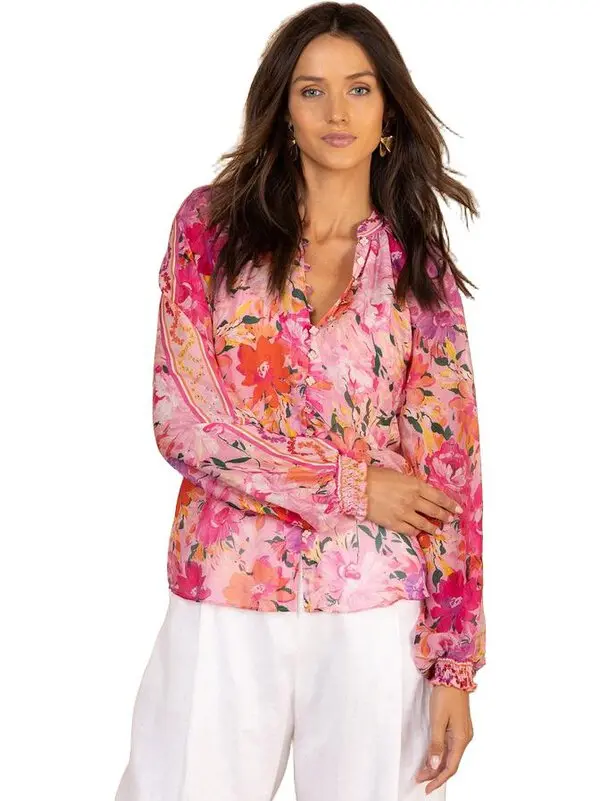 Hale Bob Huxley Voile Top - Pink