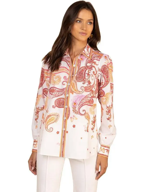 Hale Bob Valencia Poplin Top - Pink