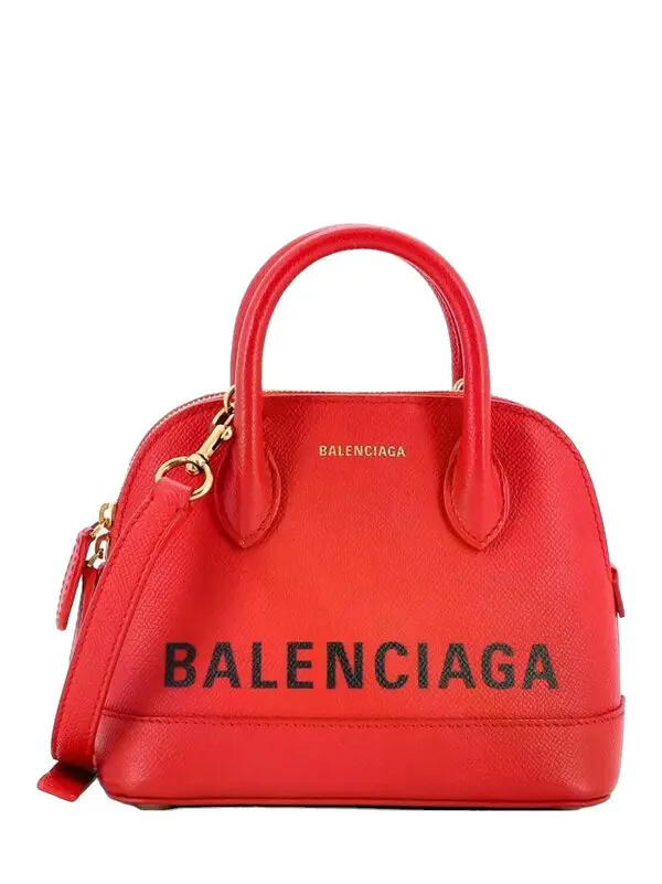 Balenciaga Logo Ville Crossbody Bag - Red