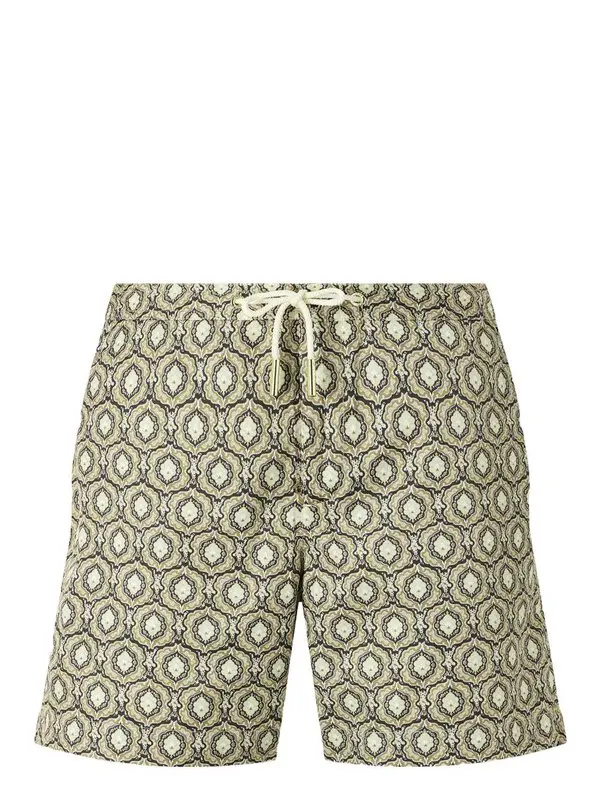 Orlebar Brown Bulldog Passetto Printed Swim Shorts - Green