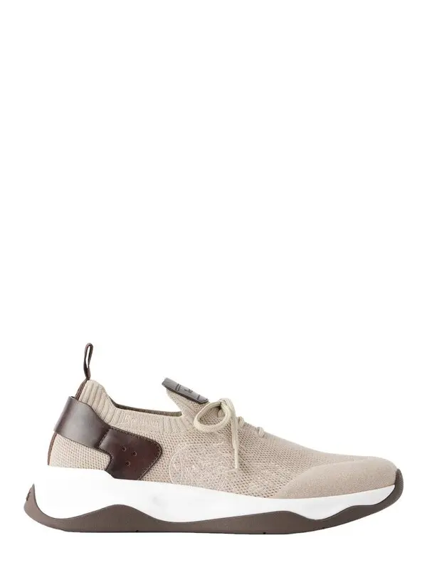Berluti Shadow Stretch-knit Sneakers - Neutrals