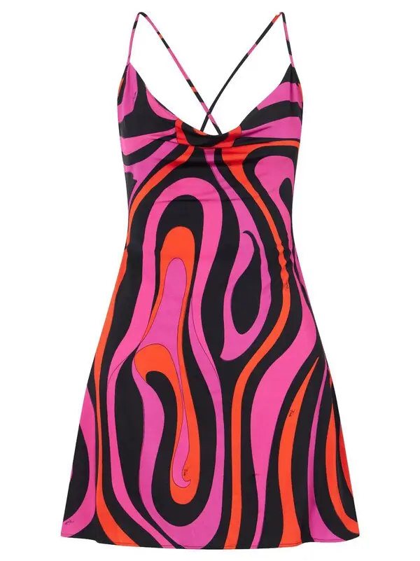 Emilio Pucci Printed Stretch-jersey Mini Dress - Pink
