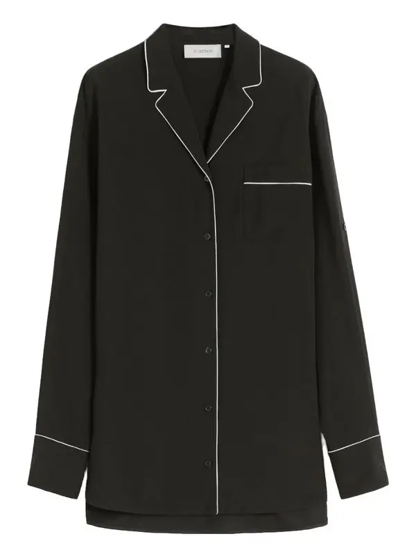 Max Mara Satin Overshirt - Black
