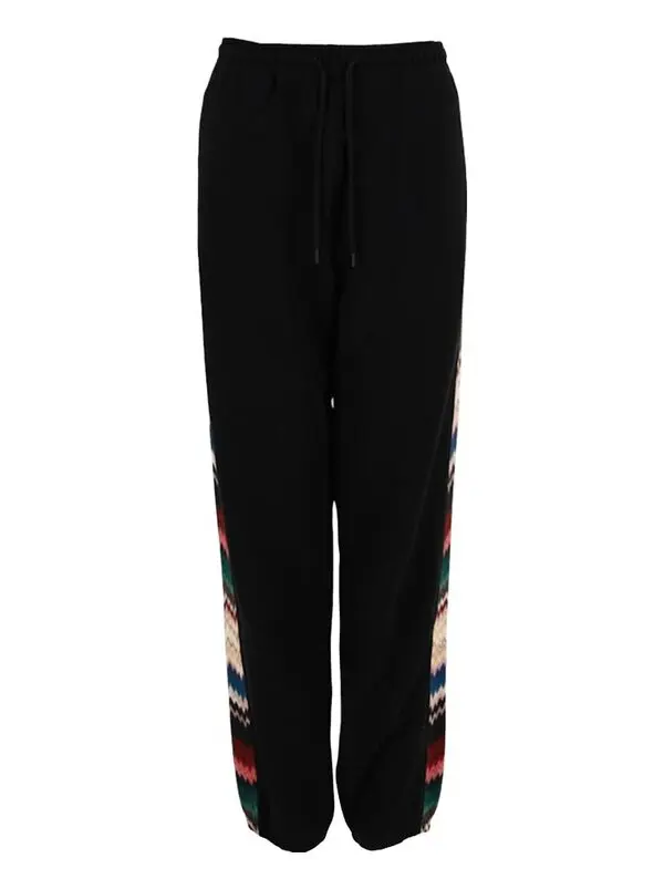 Missoni Chevron Pattern Joggers - Multi Chevron Purple Pink White